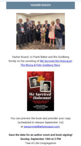 Media - We Survived The Holocaust: The Bluma & Felix Goldberg Story